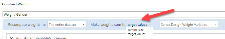 How to Configure a Weight from Variable(s) – Q Help