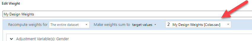 How to Configure a Weight from Variable(s) – Q Help