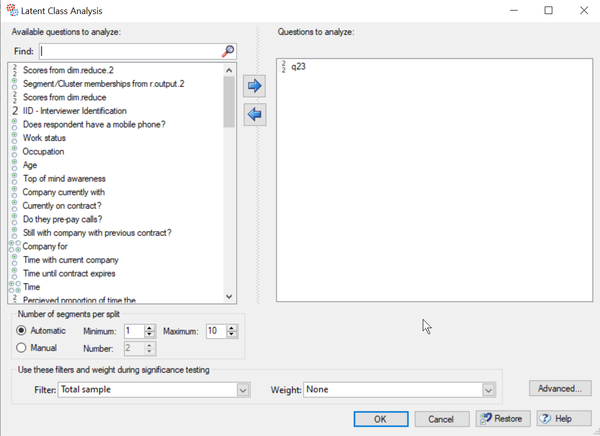 How to Do a Latent Class Analysis in Q – Q Help