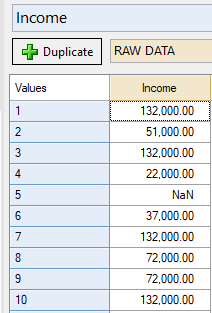 How to Create a Table of Raw Data Values – Q Help